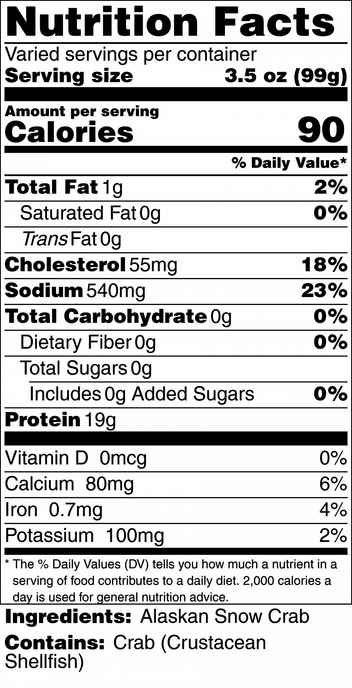 Snow Crab Cocktails Claws I SeaBear Smokehouse